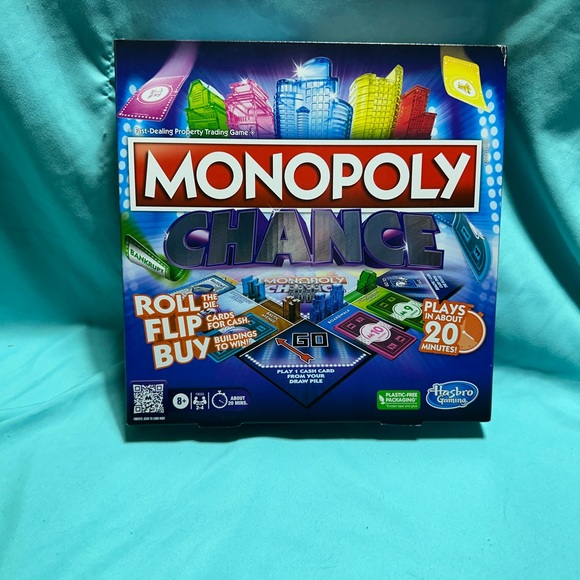 Hasbro | Toys | Hasbro Monopoly Chance Game Blue And Red | Poshmark